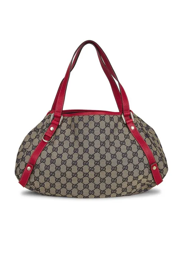 Gucci Abbey Shoulder Bag In Brown,red - Blue