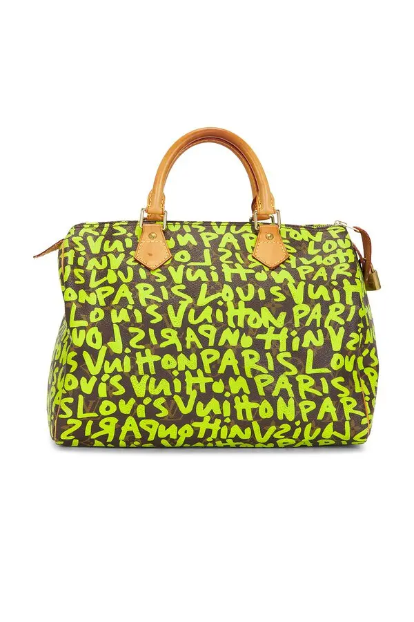 LOUIS VUITTON X Stephen Sprouse Monogram Graffiti Speedy 30 Handbag - Green