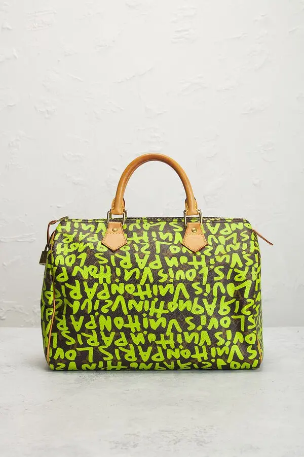 LOUIS VUITTON X Stephen Sprouse Monogram Graffiti Speedy 30 Handbag - Green