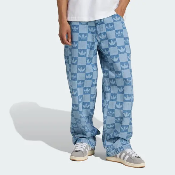 Adidas Monogram All Over Print Regular Denim Pants