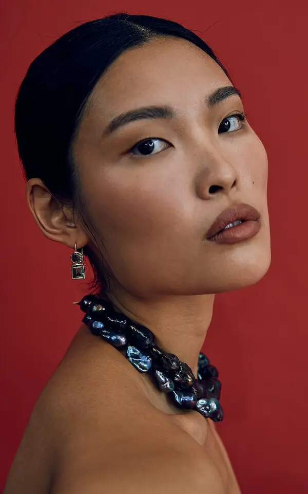 LIZZIE FORTUNATO Duo Earrings In Amethyst