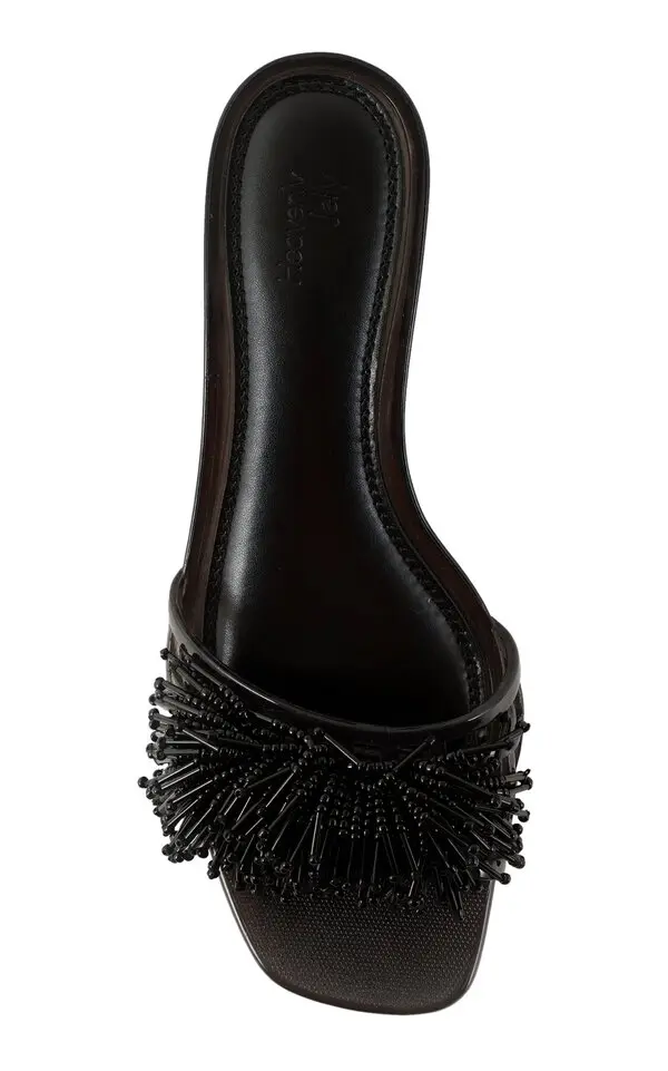 HEAVENLY JELLY Willow Embellished Jelly Mule - Black