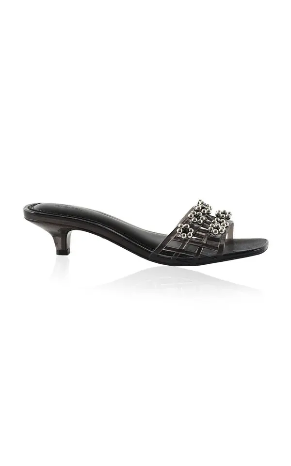 HEAVENLY JELLY Grace Embellished Jelly Mule - Black