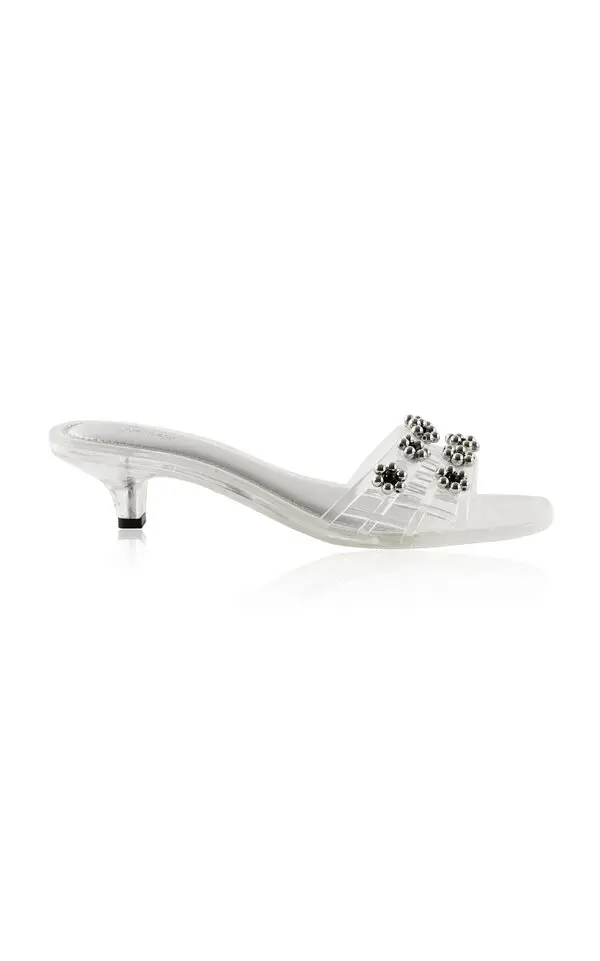 HEAVENLY JELLY Grace Embellished Jelly Mule - Clear