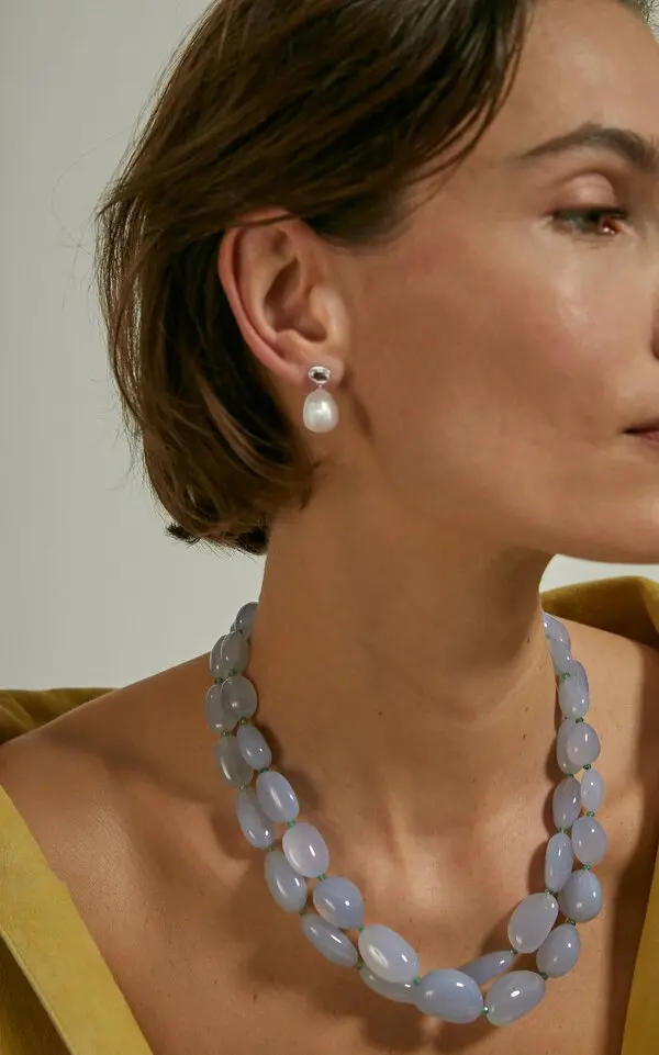LIZZIE FORTUNATO Palazzo Earrings In Amethyst
