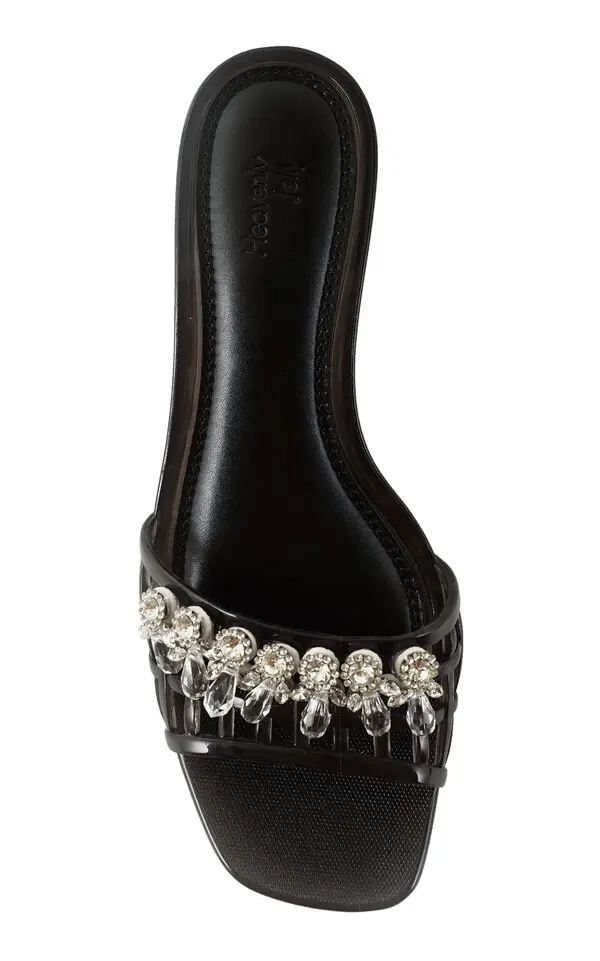 HEAVENLY JELLY Zenith Embellished Jelly Mule - Black
