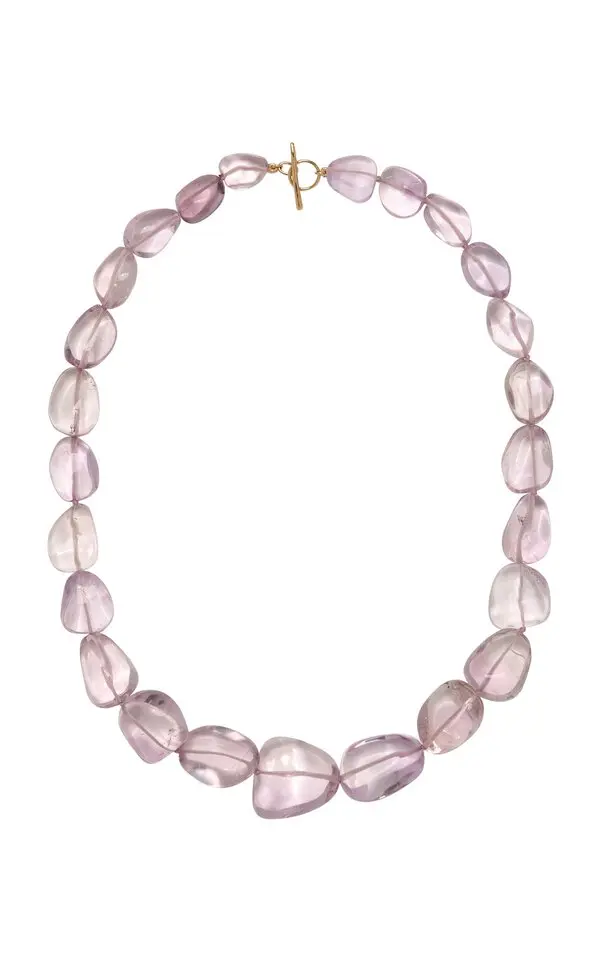 LIZZIE FORTUNATO 14k Gold Necklace With Pink Amethyst - Multi