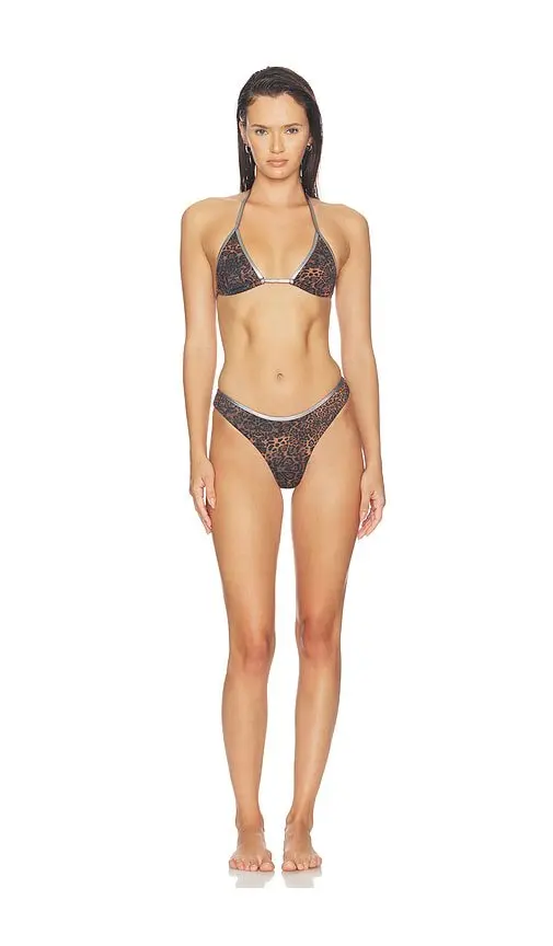 NIIHAI Metallic Bikini In Brown