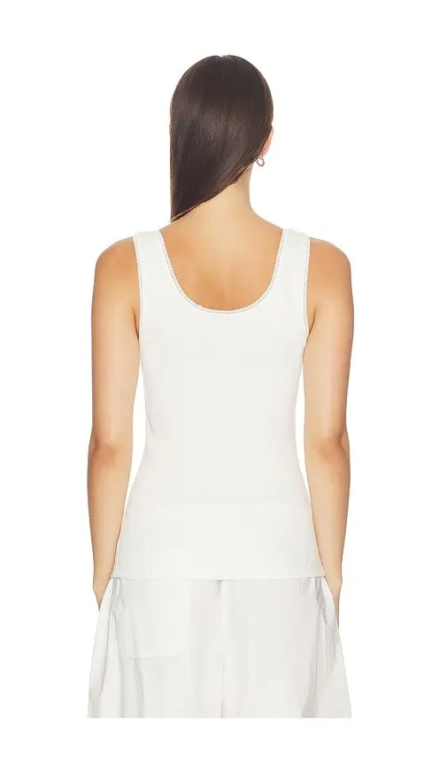The Upside Del Rey Pointelle Tank Top - Cream