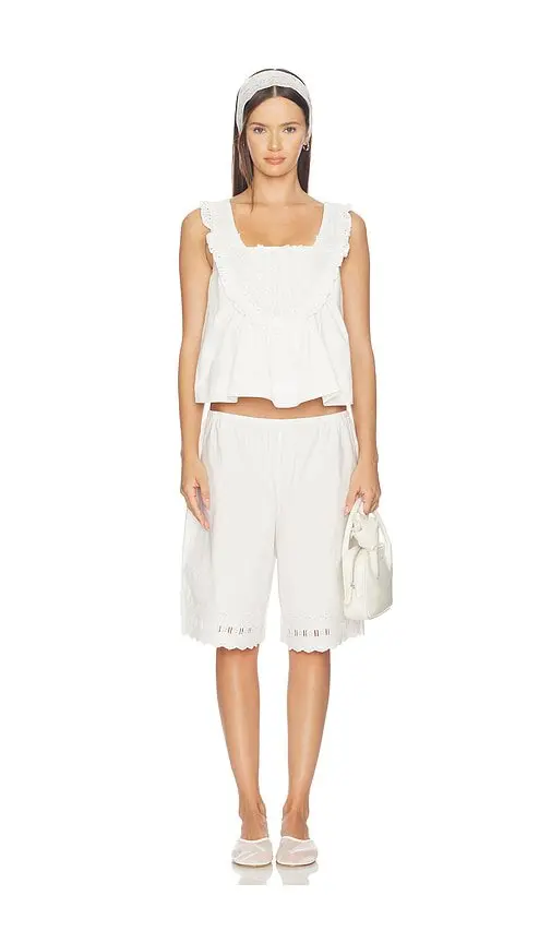 For Love & Lemons Laura Eyelet Top