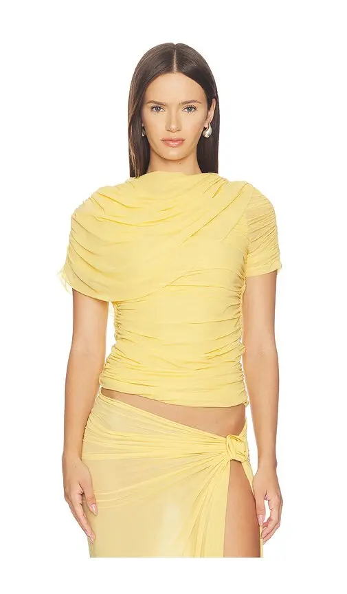 MAYGEL CORONEL Eterea Top In Yellow - Ambar