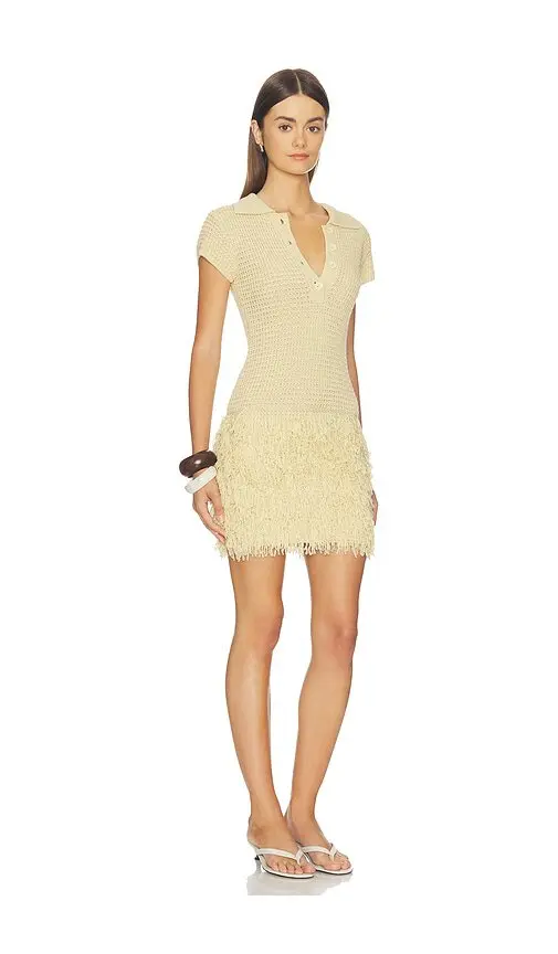 Superdown Crochet Fringe Mini Dress