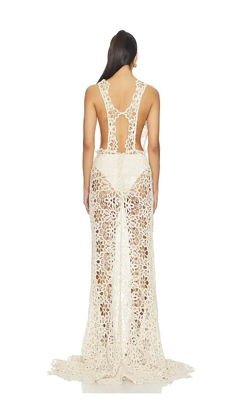 BRONX BANCO Akello Crochet Maxi Dress