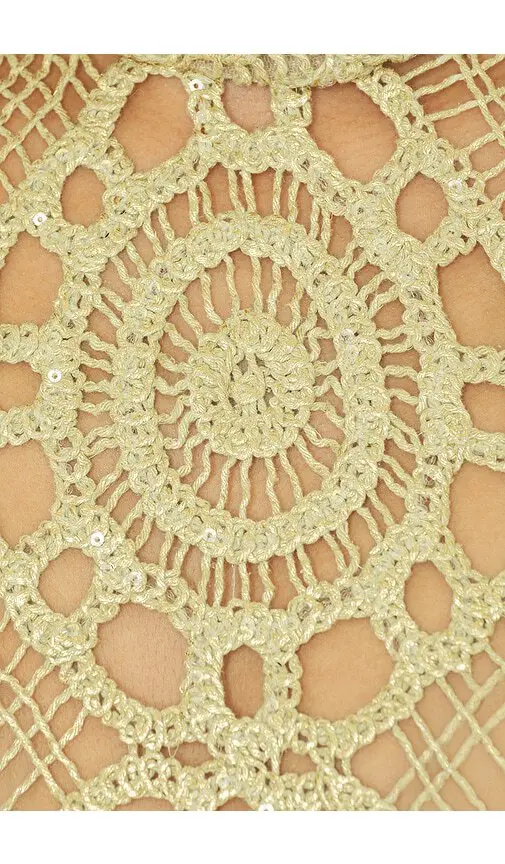 BRONX BANCO Tunisa Crochet Halter Dress