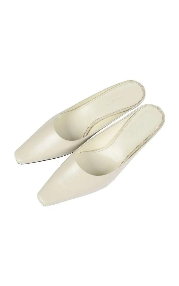 SALONDEJU Vintage Square Mule - Ivory