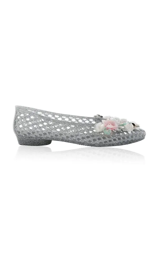HEAVENLY JELLY Splendor Embellished Jelly Mule - Silver