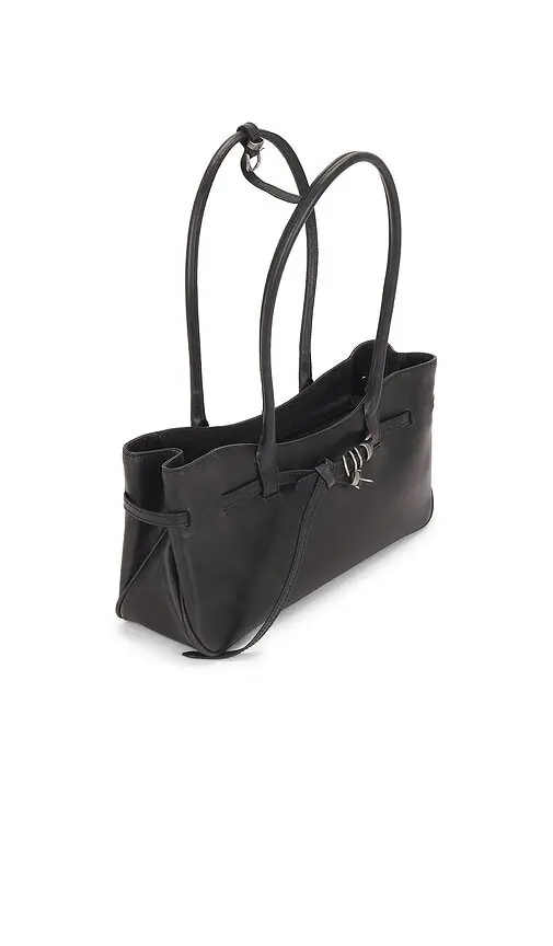 MARGESHERWOOD Grandma Shoulder Bag - Black Pull Up