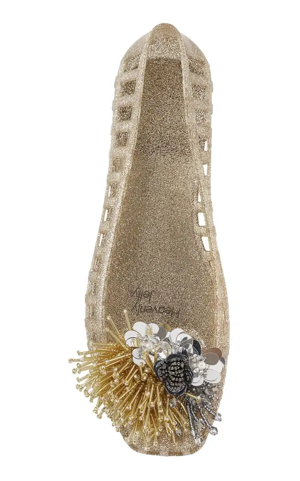 HEAVENLY JELLY Petalie Embellished Jelly Shoes