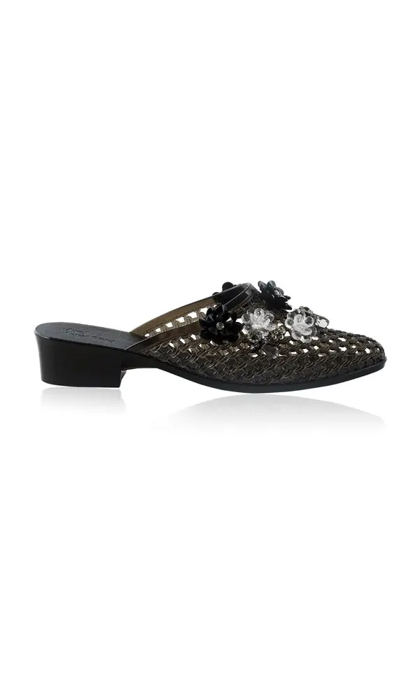 HEAVENLY JELLY Dulcet Embellished Jelly Mule - Black