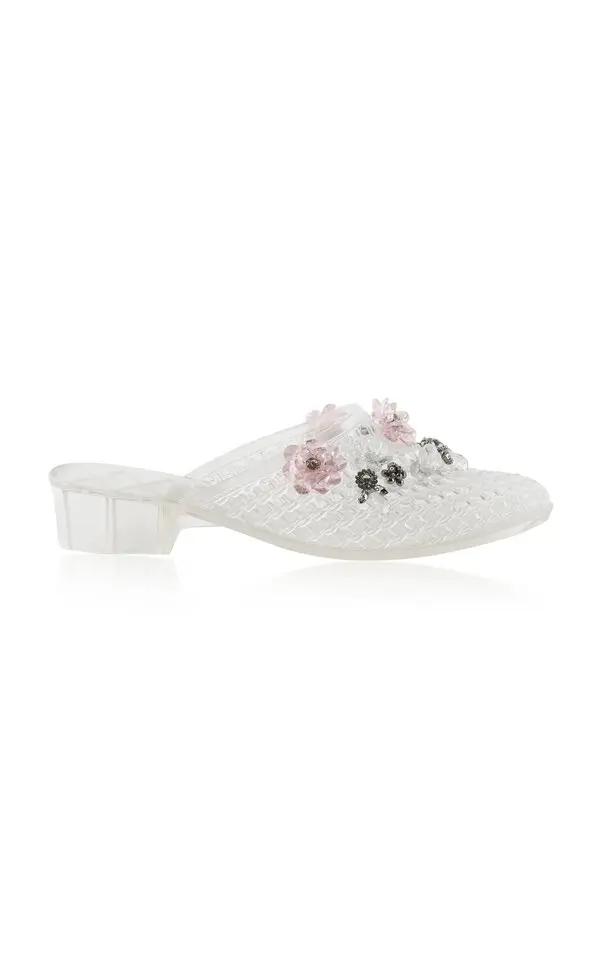 HEAVENLY JELLY Dulcet Embellished Jelly Mule - Clear