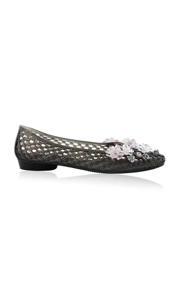 HEAVENLY JELLY Shimmer Embellished Jelly Shoes - Black