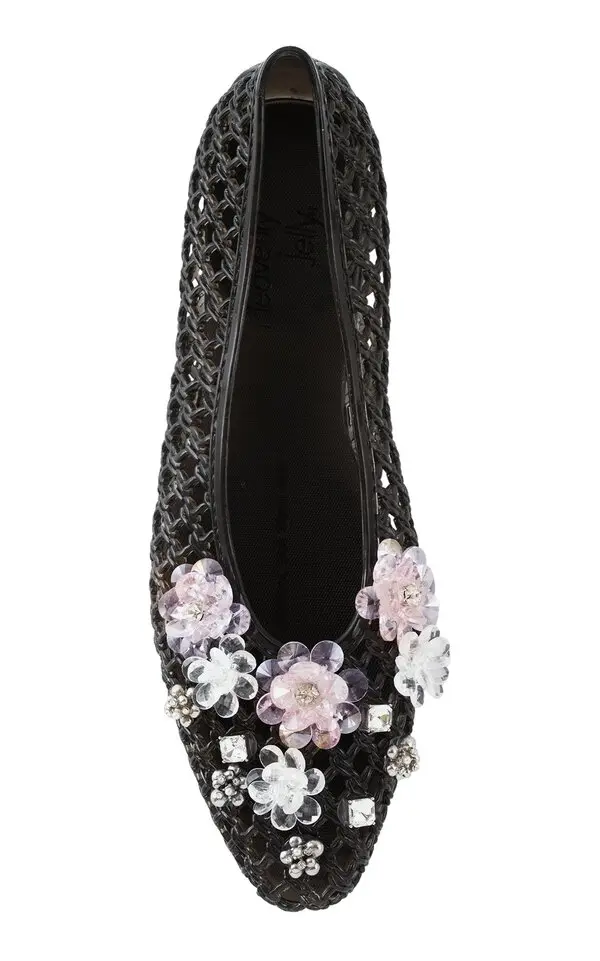 HEAVENLY JELLY Shimmer Embellished Jelly Shoes - Black