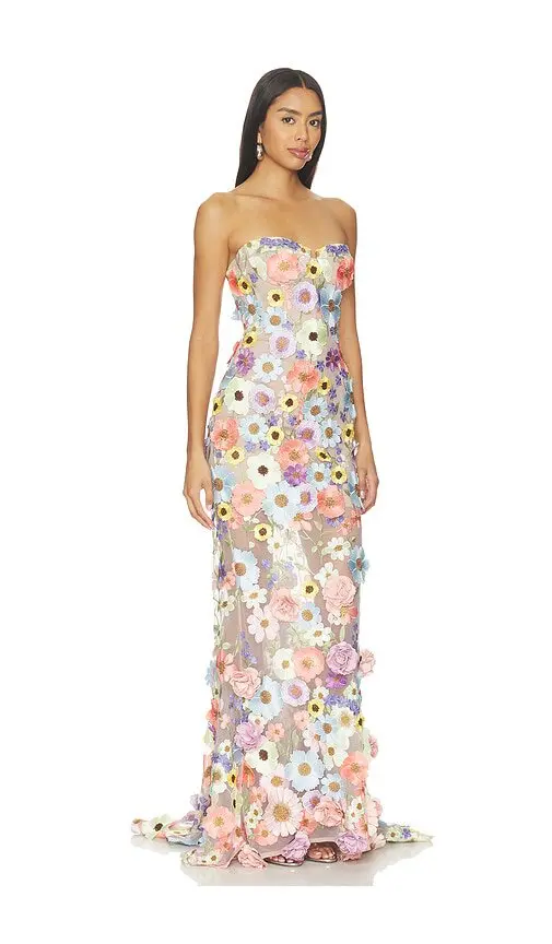 BRONX BANCO Strapless Gown
