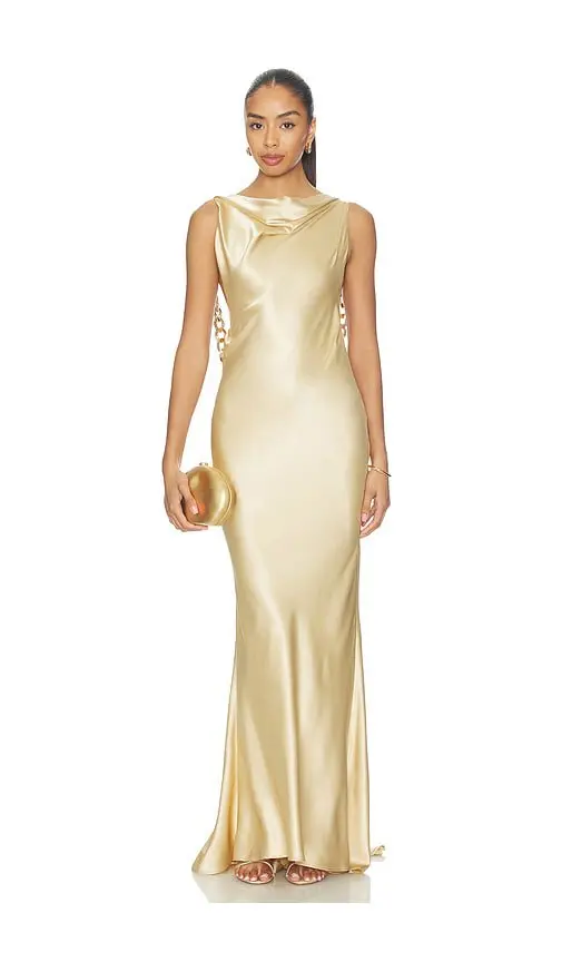 BRONX BANCO Vivien Chain Low Back Gown
