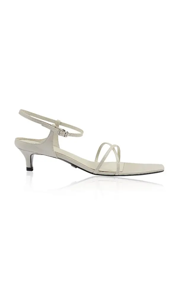 SALONDEJU Vintage Square Cross Strap Sandal - Ivory