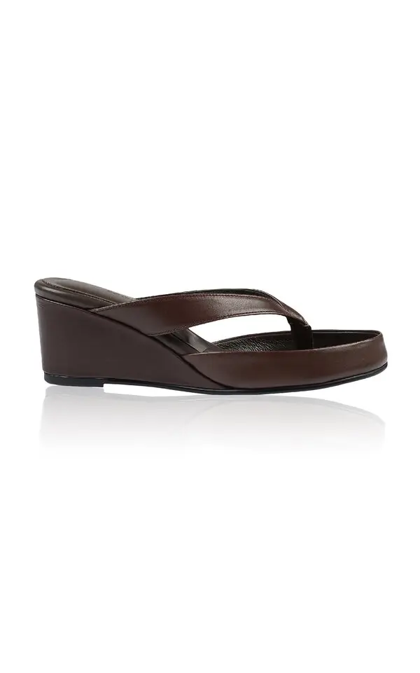SALONDEJU Frame Wedge Mule - Brown