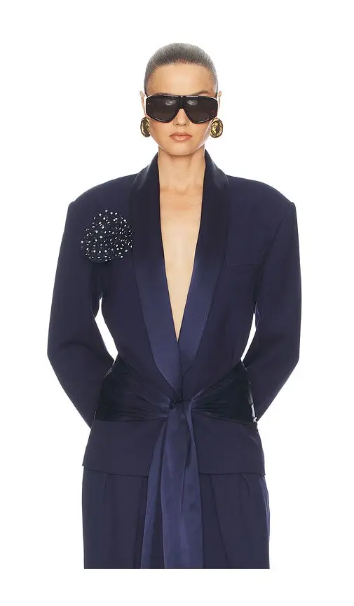 HELSA The Tux Blazer In Wool - Navy