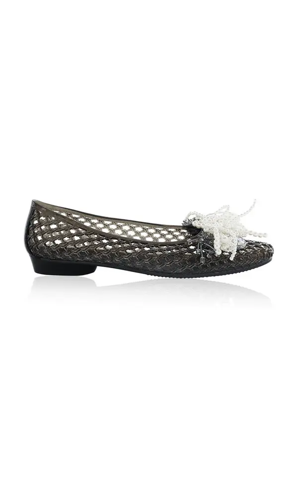 HEAVENLY JELLY Gleaming Embellished Jelly Shoes - Black