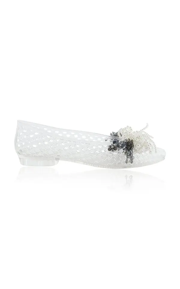 HEAVENLY JELLY Gleaming Embellished Jelly Shoes - Clear