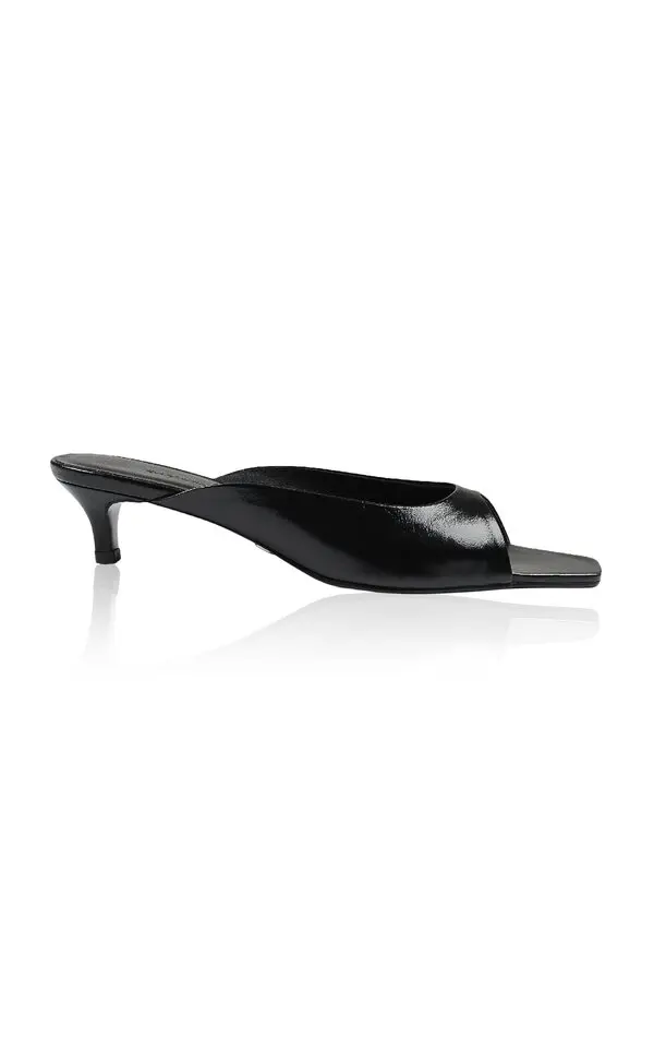 SALONDEJU Vintage Square Line Mule - Black