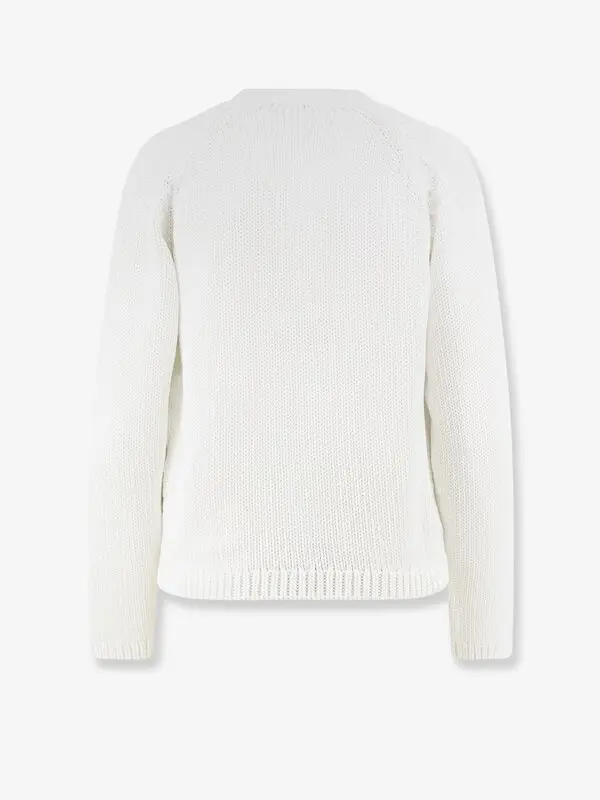 TOTEME Organic Cotton Cardigan With Hammered Metal Buttons