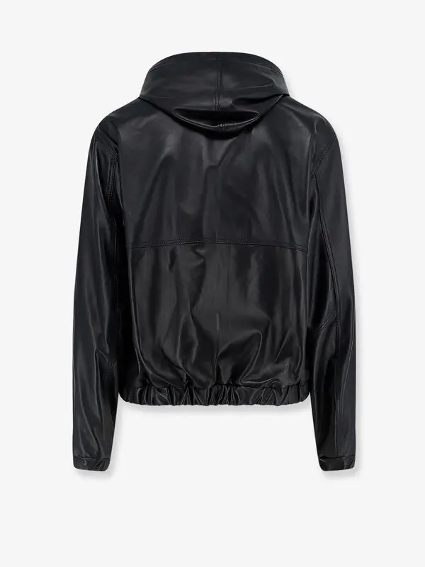 DFOUR Hooded Leather Jacket