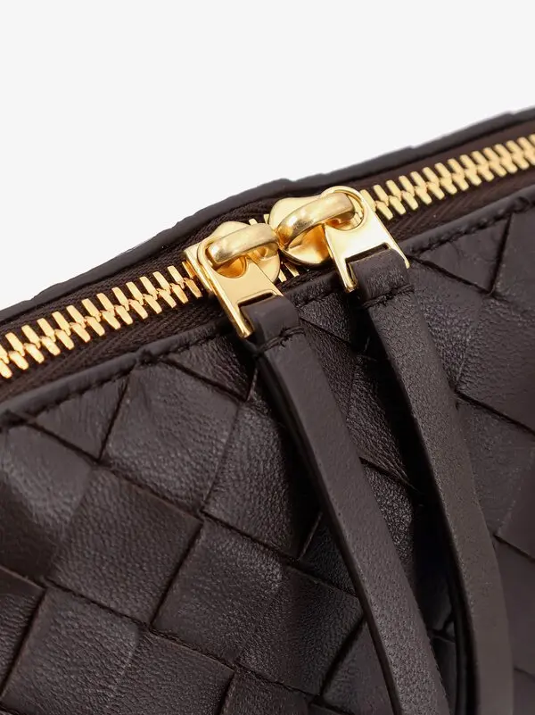 Bottega Veneta Intrecciato Leather Clutch - Brown