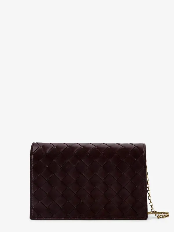 Bottega Veneta Woven Leather Shoulder Bag - Purple