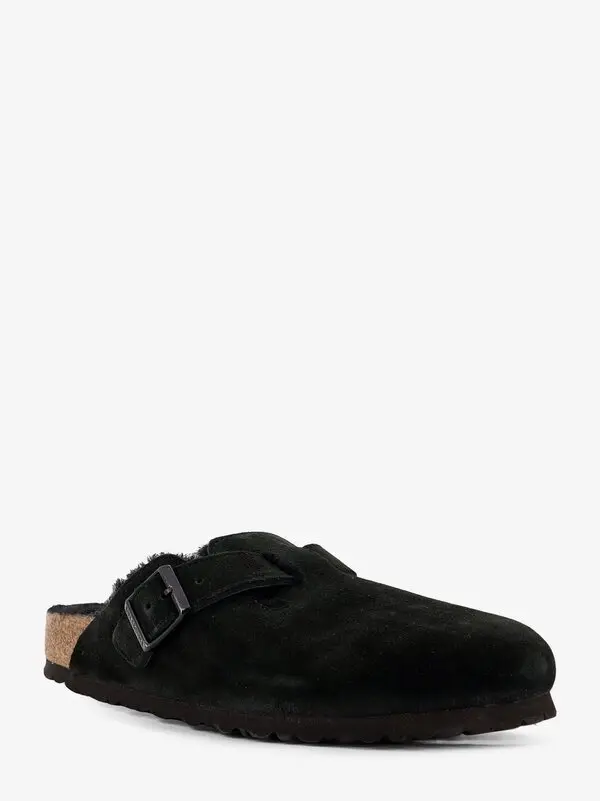 BIRKENSTOCK Boston Vl/shearling Suede Mule