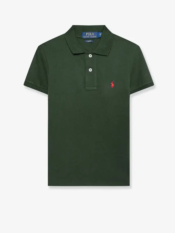 Polo Ralph Lauren Cotton Polo Shirt With Embroidered Logo On The Front - Green