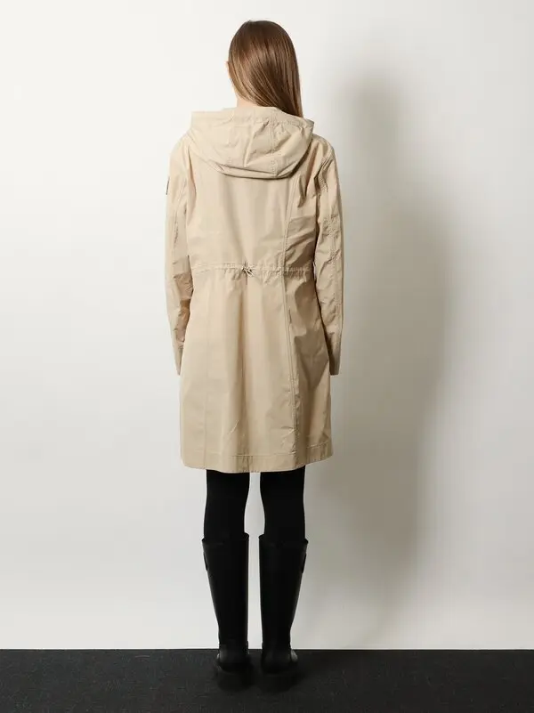Moncler Laerte Cotton Blend Long Jacket - Beige