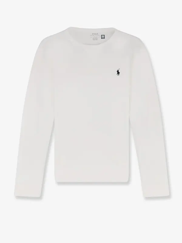 Polo Ralph Lauren Cotton Blend Sweatshirt With Iconic Embroidery - White