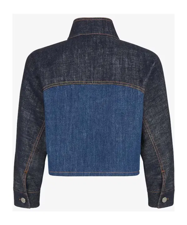 Fendi Panelled Cropped Denim Jacket
