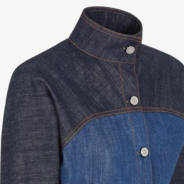 Fendi Panelled Cropped Denim Jacket