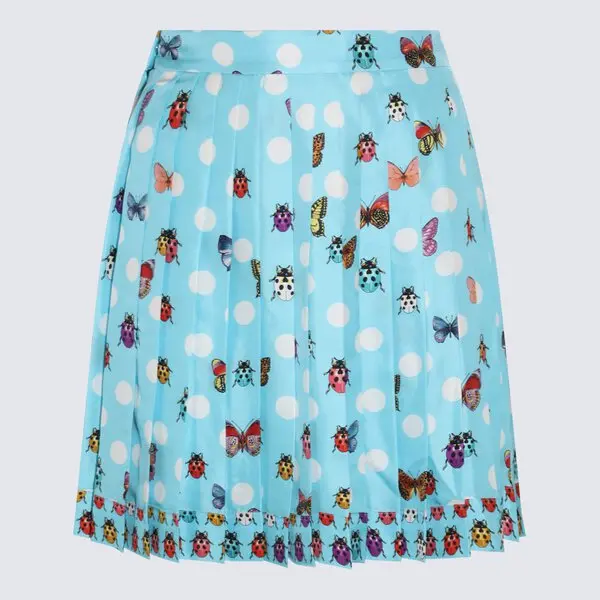 Versace Graphic-printed Pleated Skirt