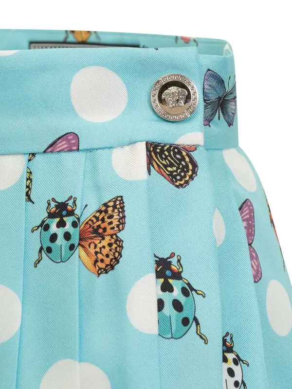 Versace Graphic-printed Pleated Skirt