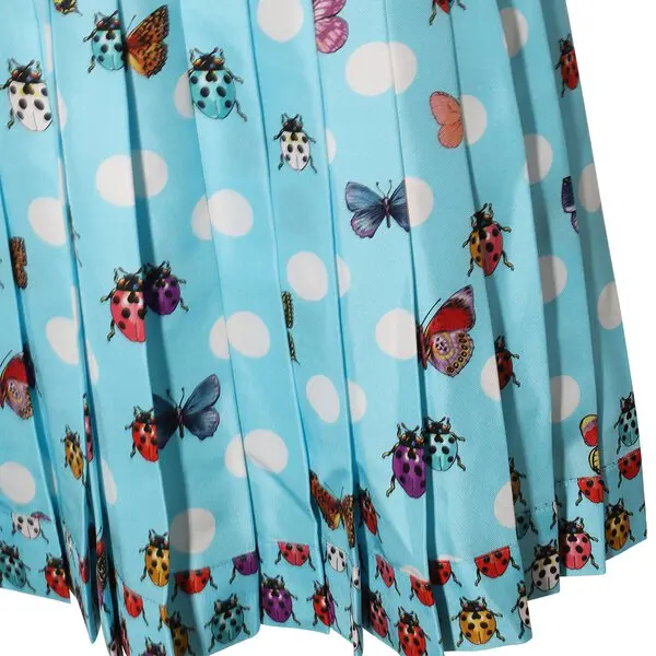 Versace Graphic-printed Pleated Skirt