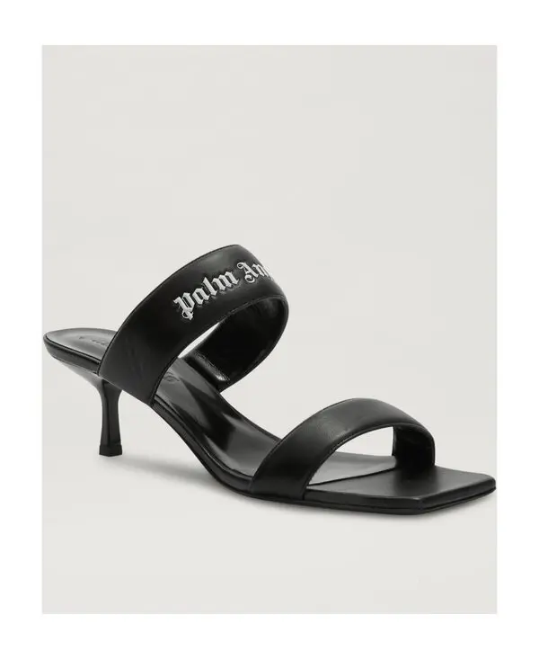 Palm Angels Logo-embossed Square-toe Sandals