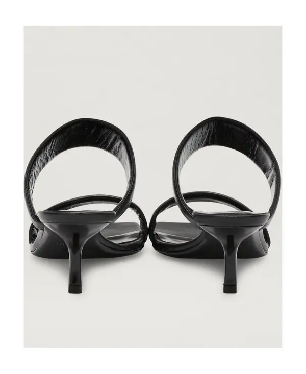 Palm Angels Logo-embossed Square-toe Sandals