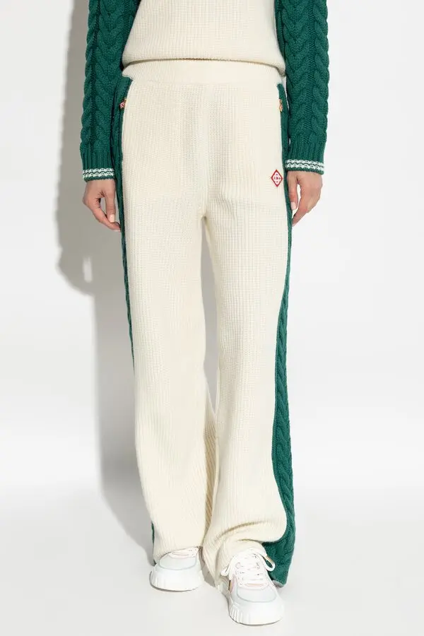 Casablanca Straight-leg Cable-knit Trousers